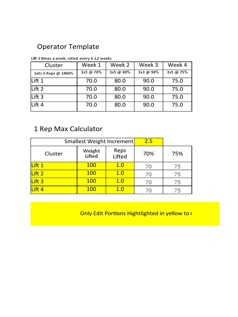 Tactical Barbell Operator Template | PDF | Individual Sports | Physical ...