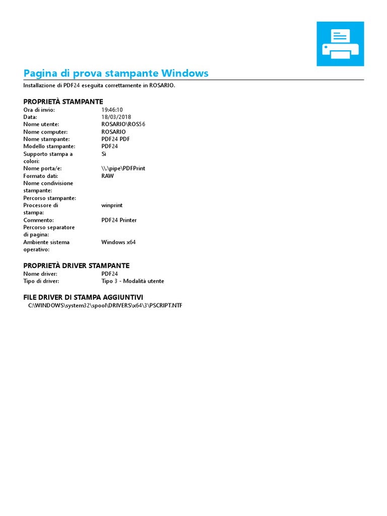 Pagina Di Prova PDF | PDF