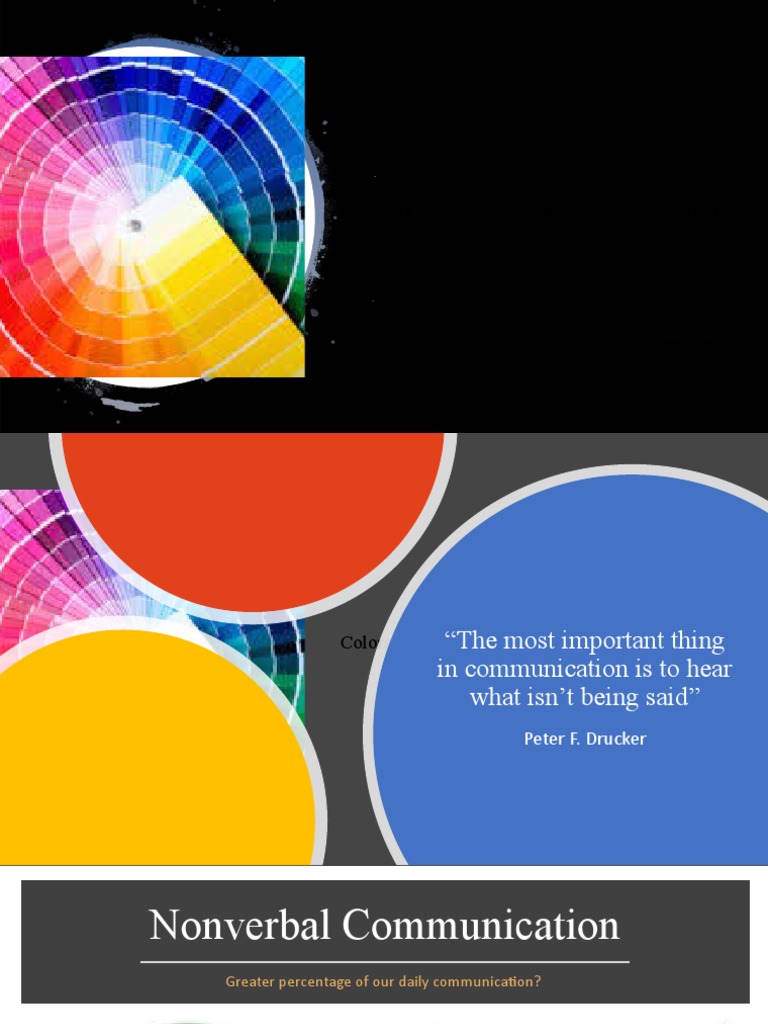 Colors As A Medium of Non-Verbal Communication-Final | PDF | Nonverbal ...