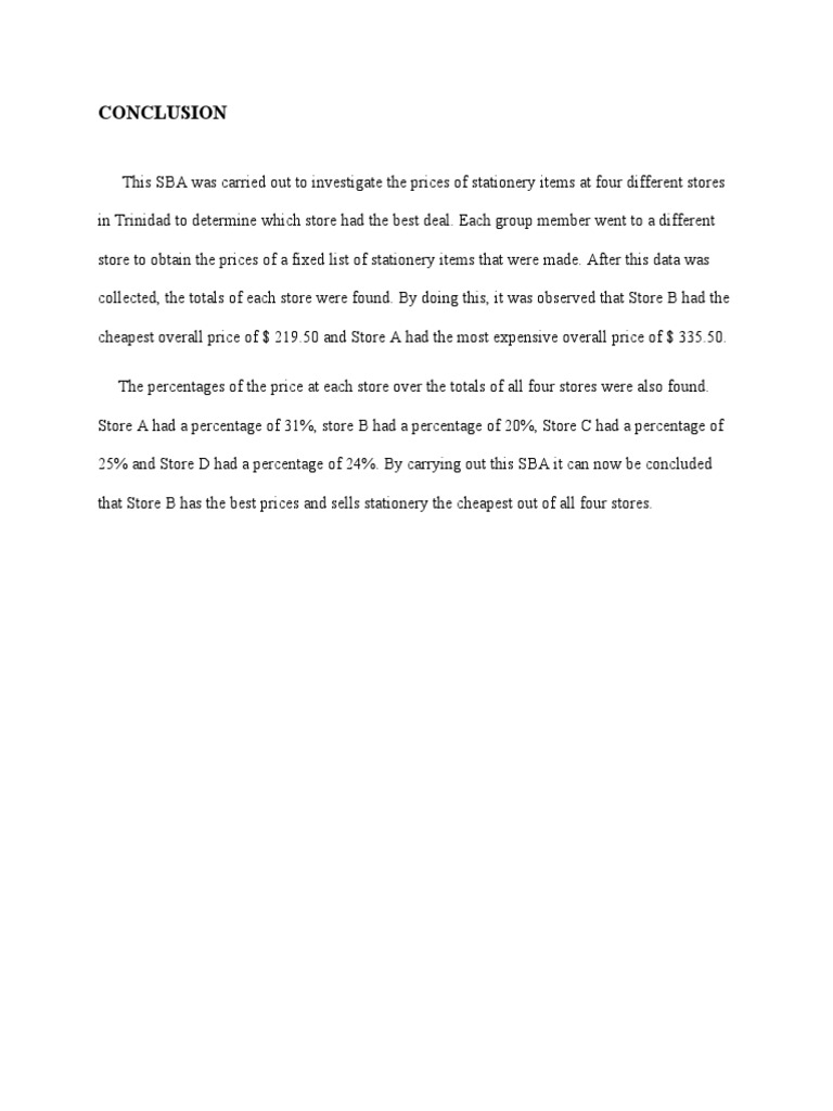 Maths Sba Conclusion | PDF | Social Science | Law