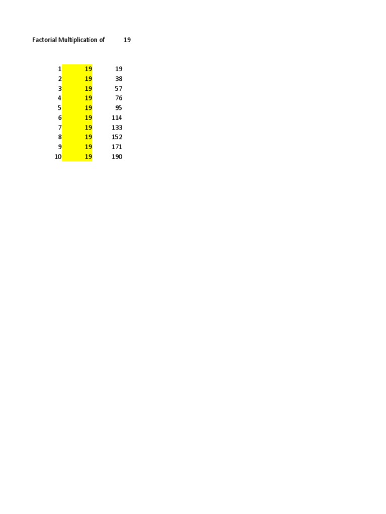 Factor of 19 | PDF