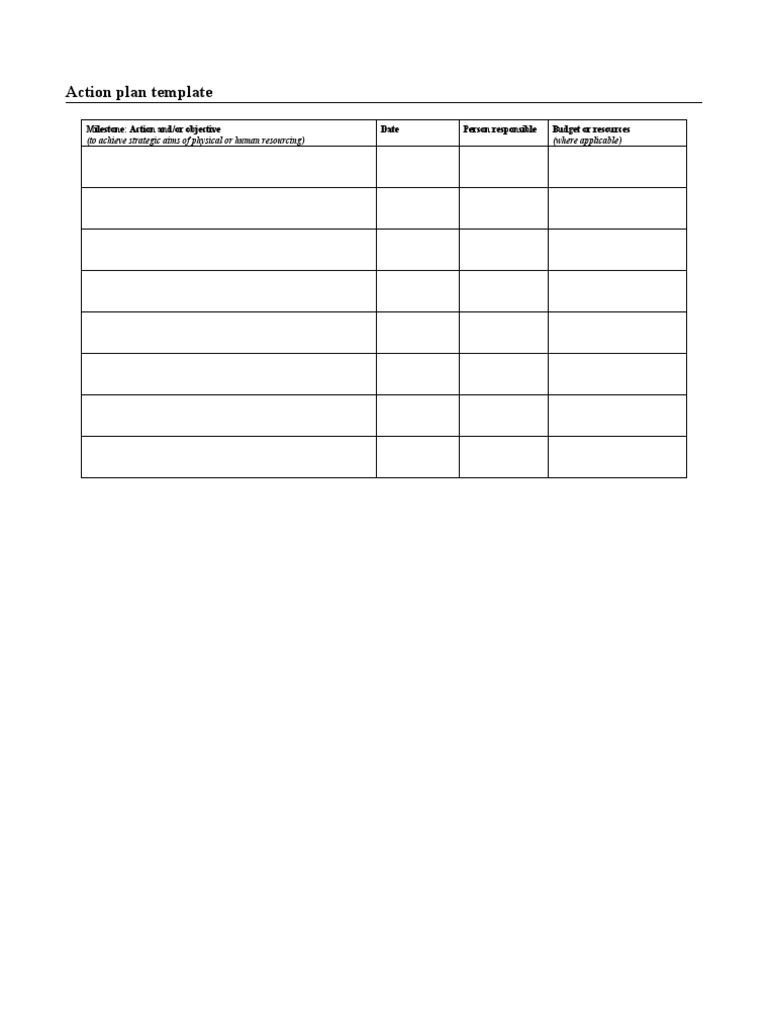 Action Plan Template | PDF