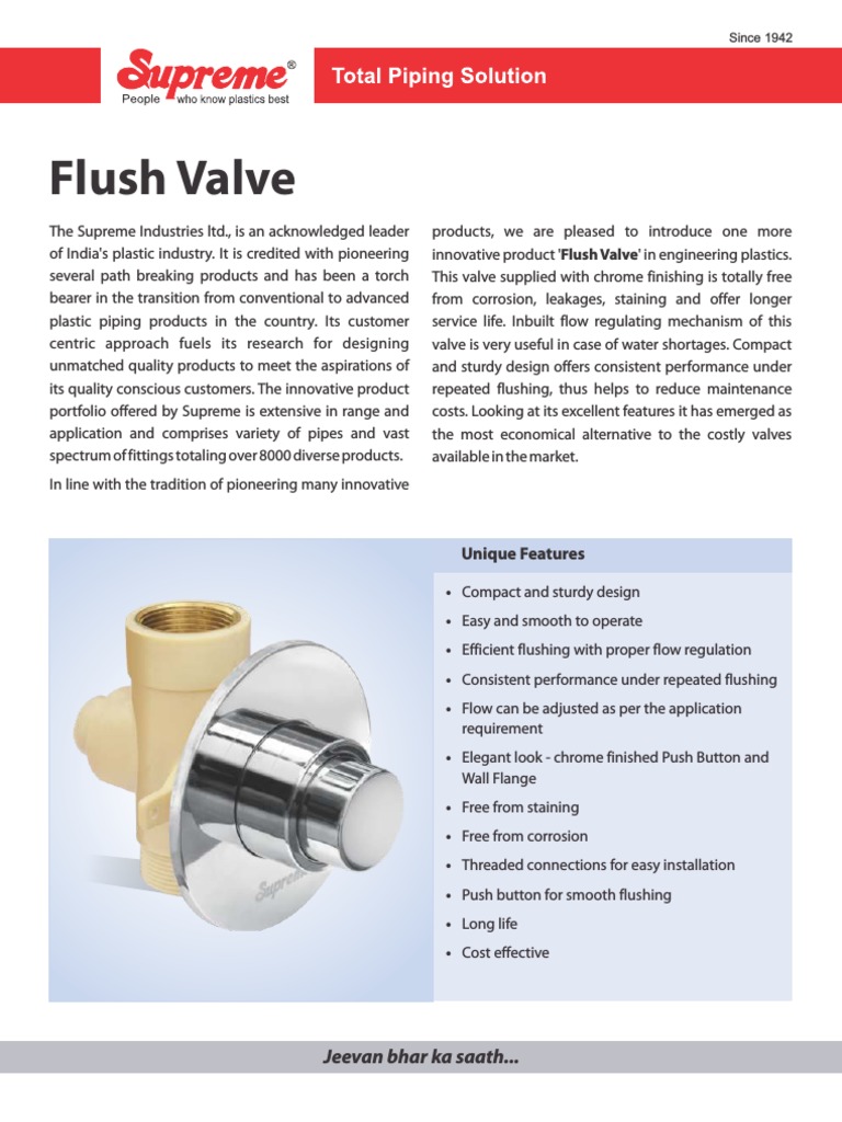 Innovative Flush Valve: Introducing a Corrosion-Resistant, Economical ...