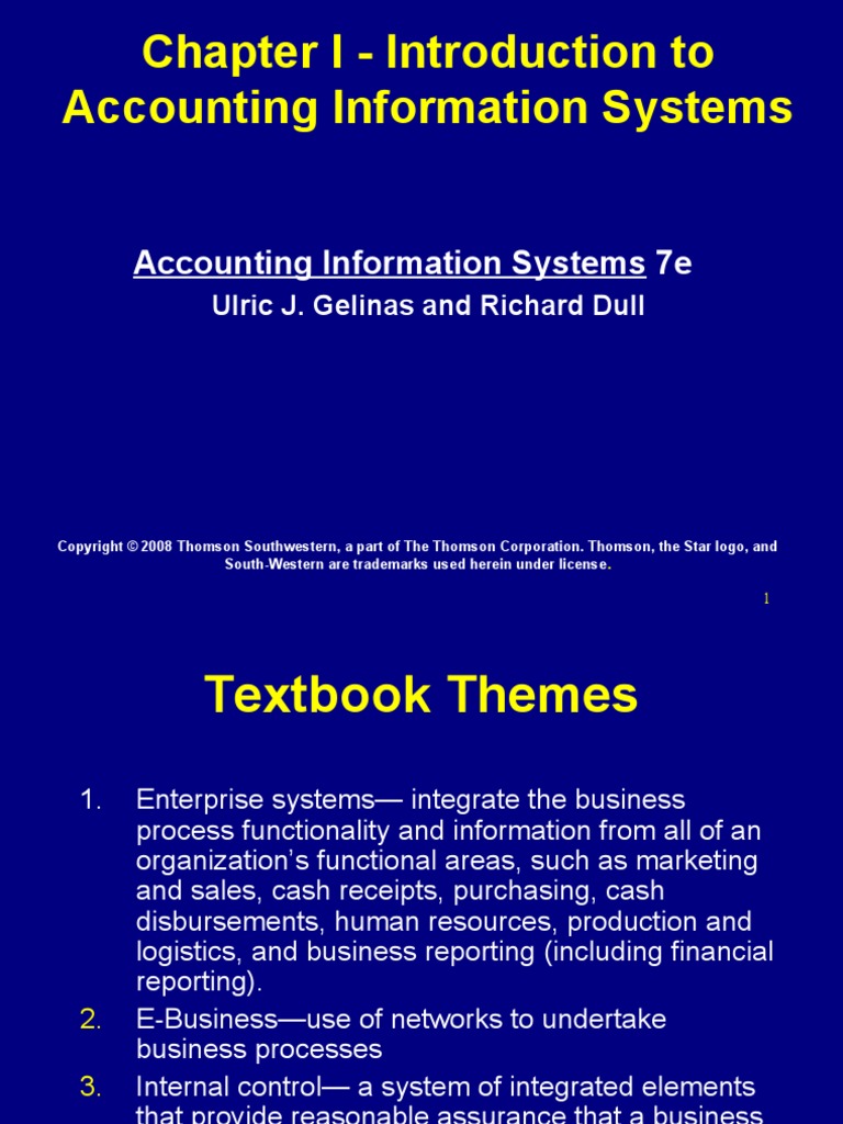 Chapter I - Introduction To Accounting Information Systems | PDF ...