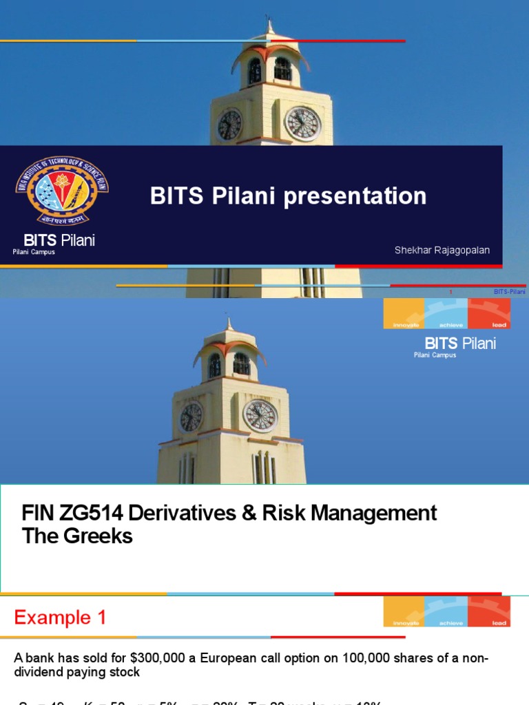 The Greeks | PDF | Greeks (Finance) | Option (Finance)