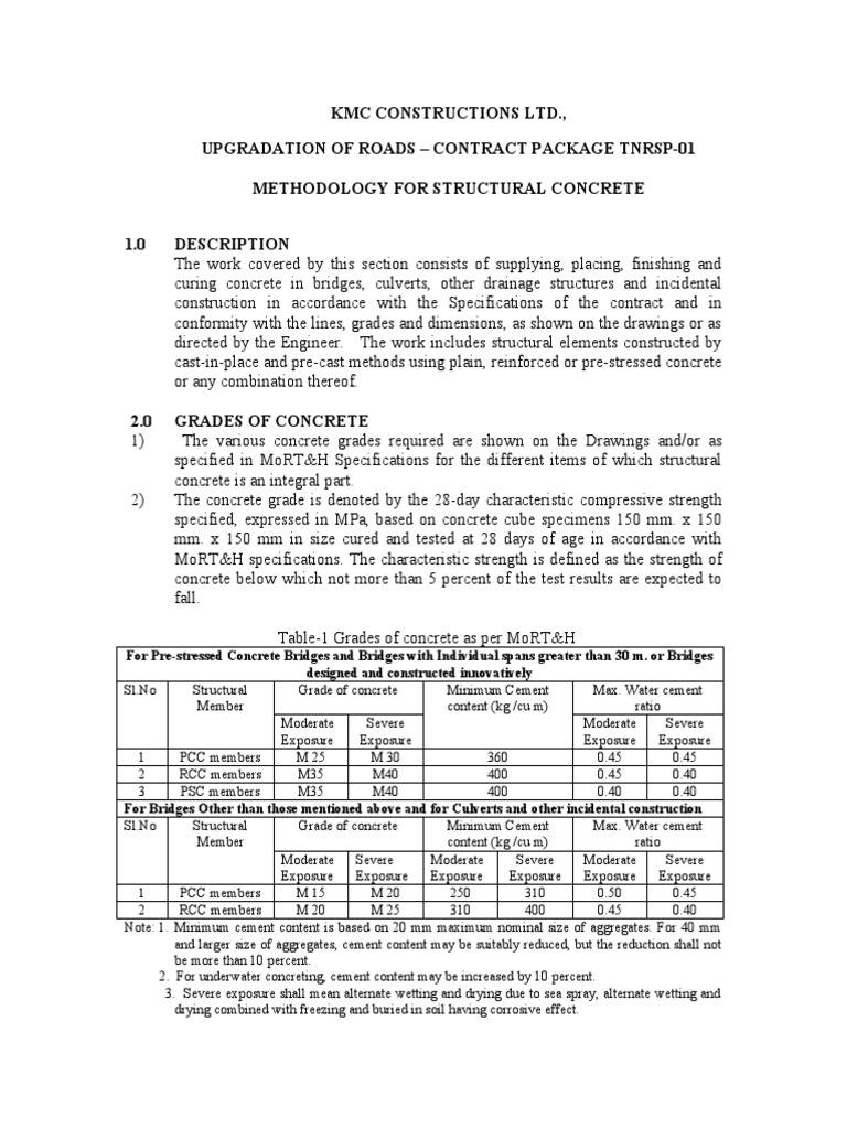 Methodolgy For Structural Concrete | PDF | Construction Aggregate ...