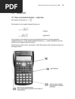 Using Stat Mode on CASIO Calculators | PDF | Mode (Statistics ...