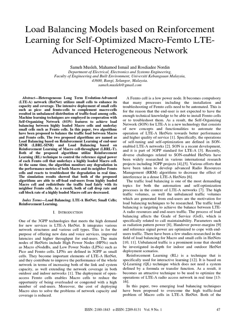 Load Balancing Models Based On Reinforce PDF | PDF | Lte Advanced ...