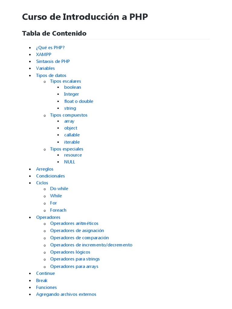 Introduccion A PHP | PDF | Php | Estructura de datos de matriz