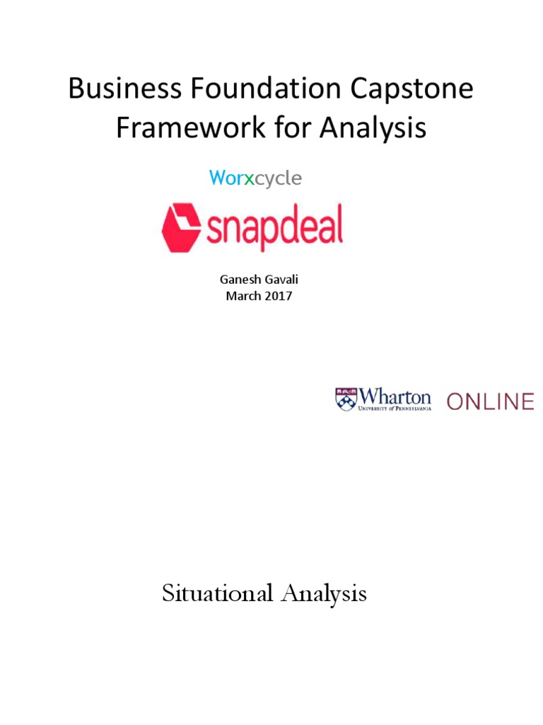 Business Foundation Capstone Framework For Analysis: Cycle | PDF ...