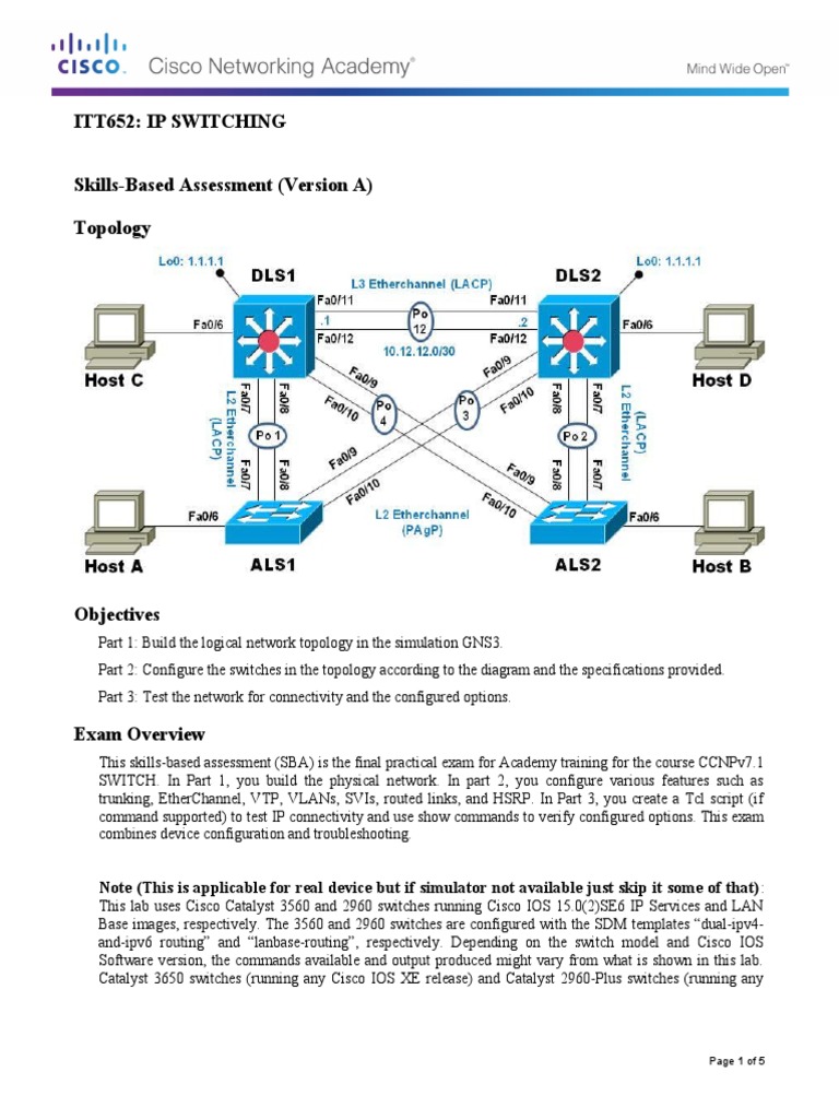 Configuring a Multi-Layer Switched Network with Redundancy, Security, and Management Features ...