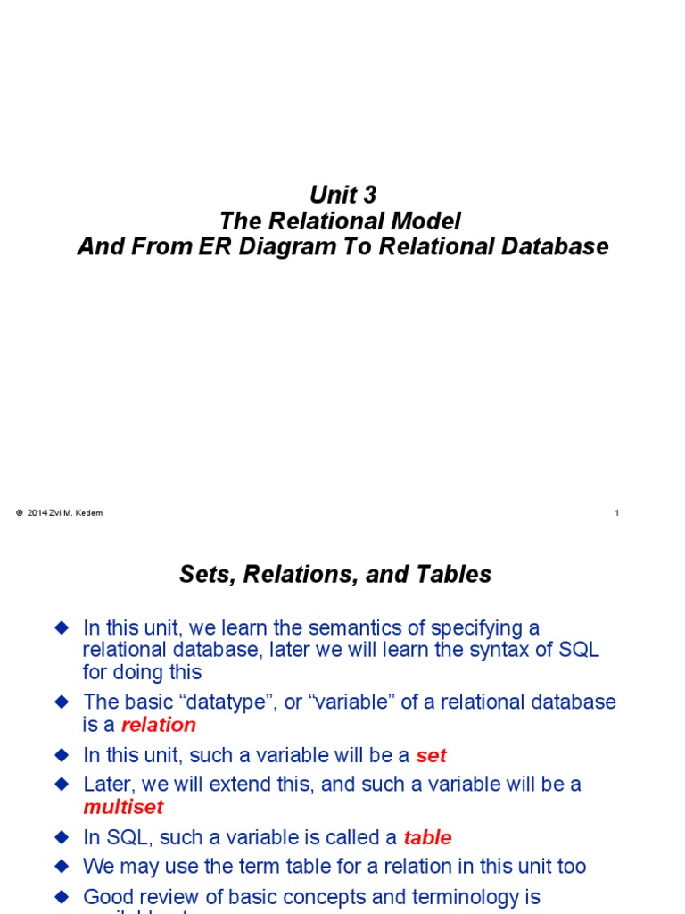 03 Relational Model and ER Diagrams | PDF | Relational Model ...