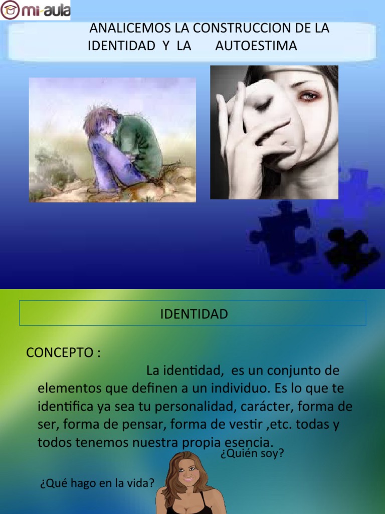 Identidad y Autoestima en Adolescentes | PDF | Autoestima | Metafísica ...