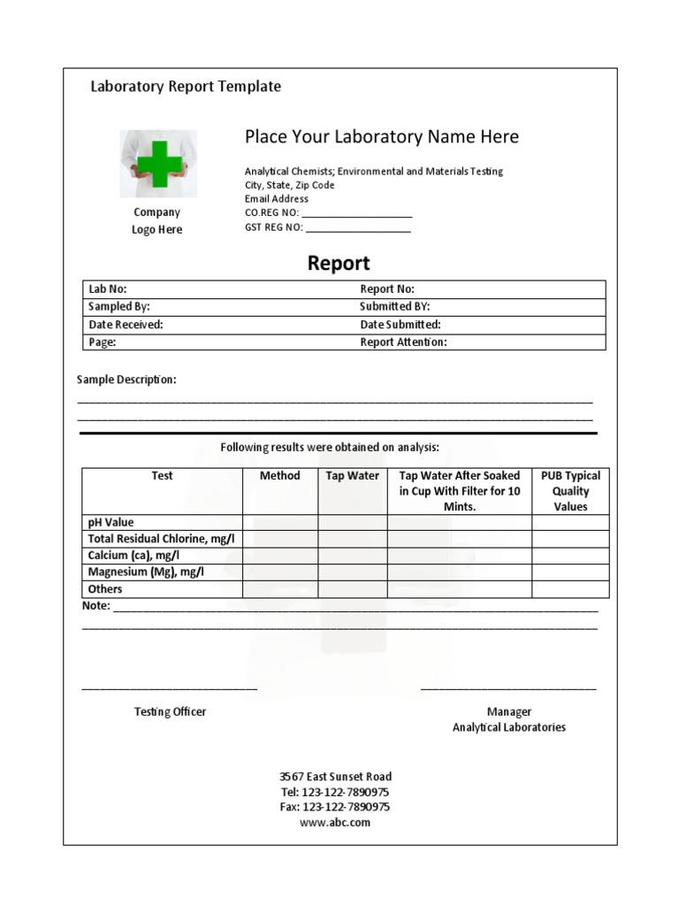 Laboratory Report Template | PDF