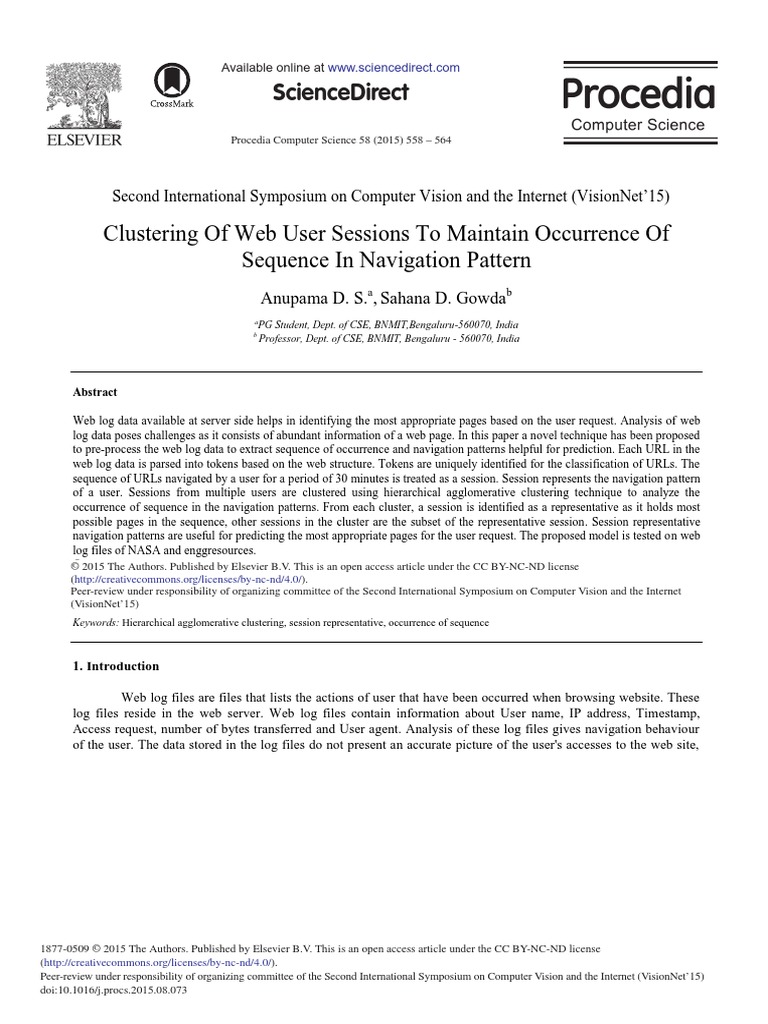 Web User Sessions | PDF | Cluster Analysis | World Wide Web