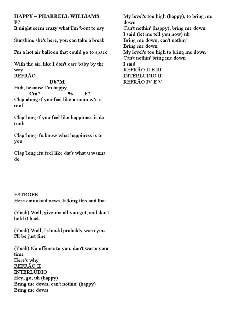 Happy - Pharrell Williams | PDF