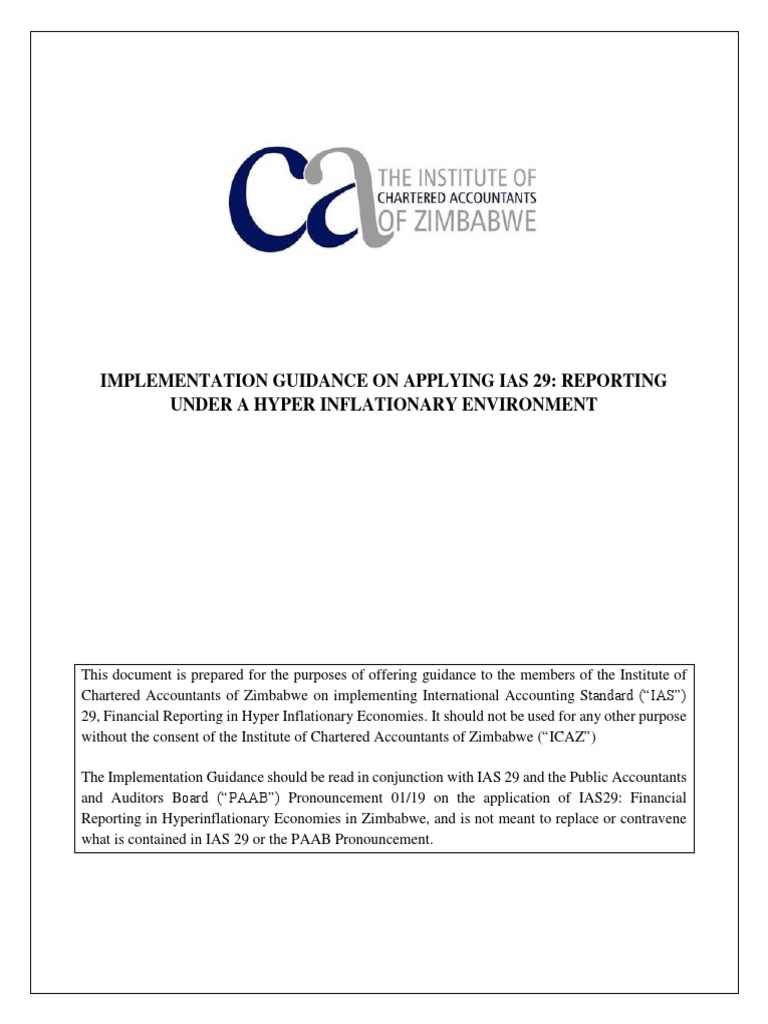 ICAZ Implementation Guidance On IAS29 Issue 1 of 2019 | PDF ...