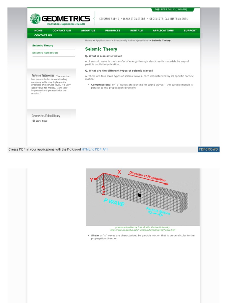 Seismic Theory | PDF | Seismology | Waves