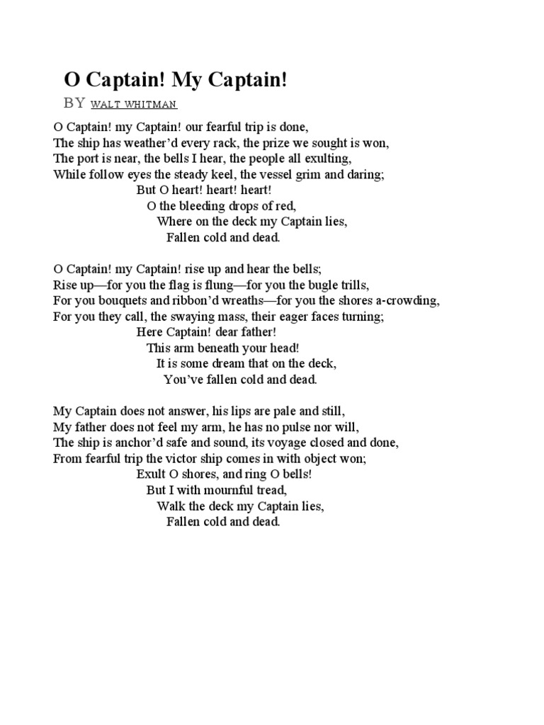 O Captain My Captain | PDF