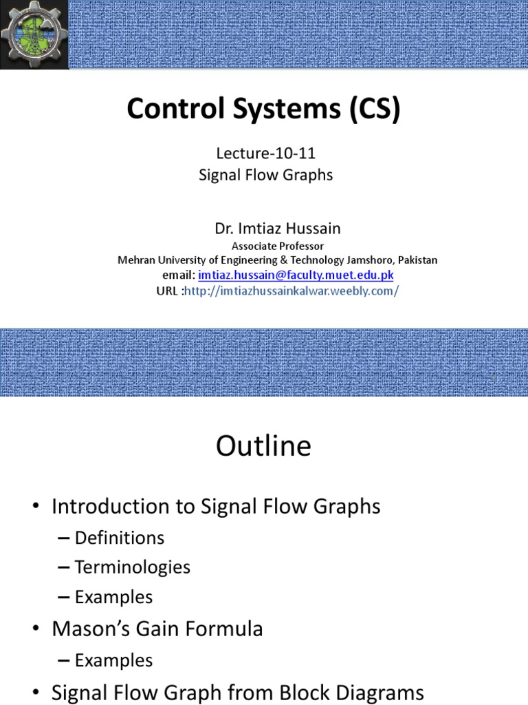 Lecture 5-2 Signal Flow Graphs PDF | PDF | Applied Mathematics | Mathematical Relations