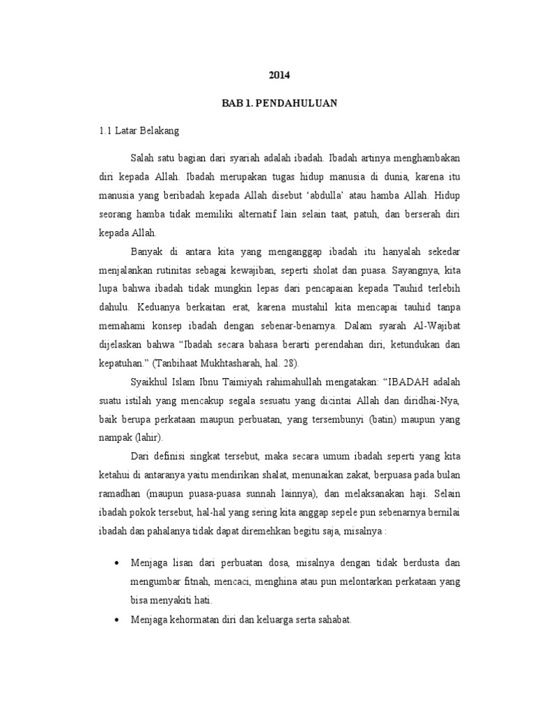 Pengertian dan Jenis Ibadah dalam Islam | PDF