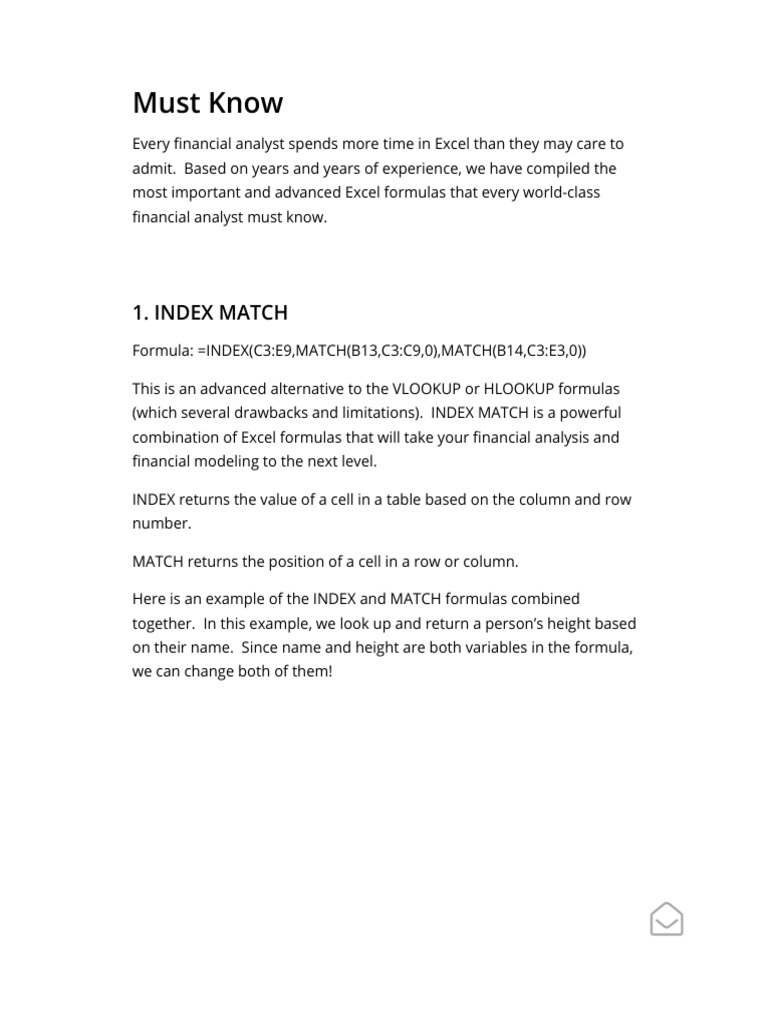 Advanced Excel Formulas - 10 Formulas You Must Know! | PDF | Microsoft ...