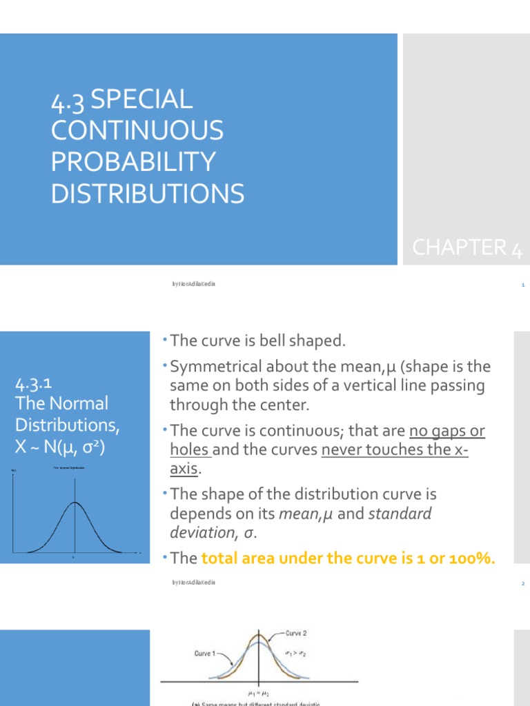 Chapter 4 Continuous Random Variables and Probability Distribution ...
