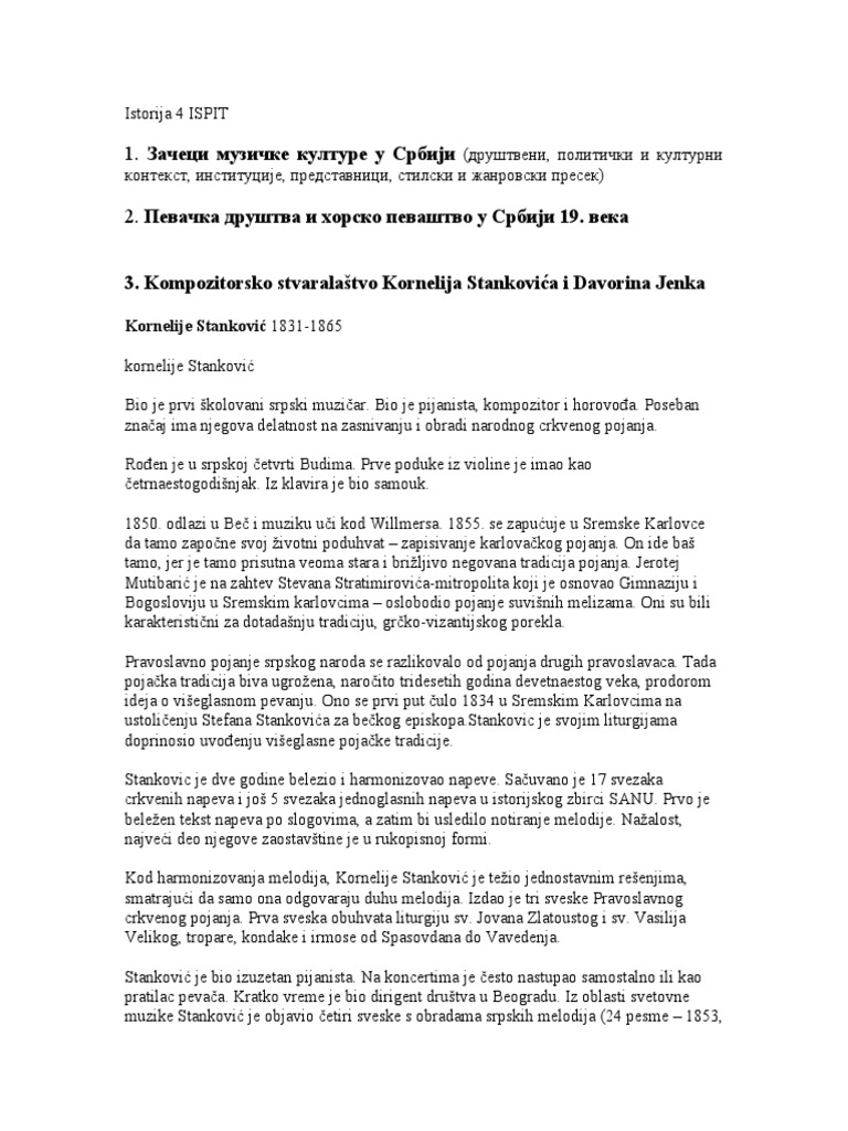 Istorija 4 ISPIT | PDF