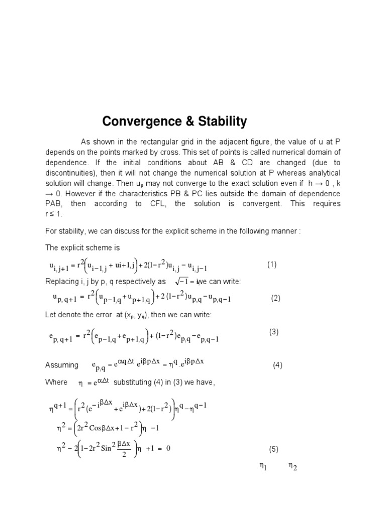 Convergence & Stability | PDF | Partial Differential Equation | Calculus