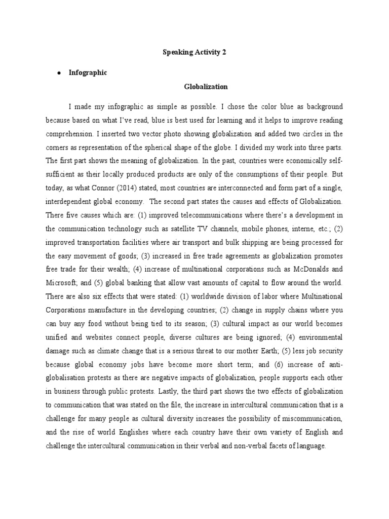 0.2.1 Infographic and Documentary | PDF | Globalization | Economies