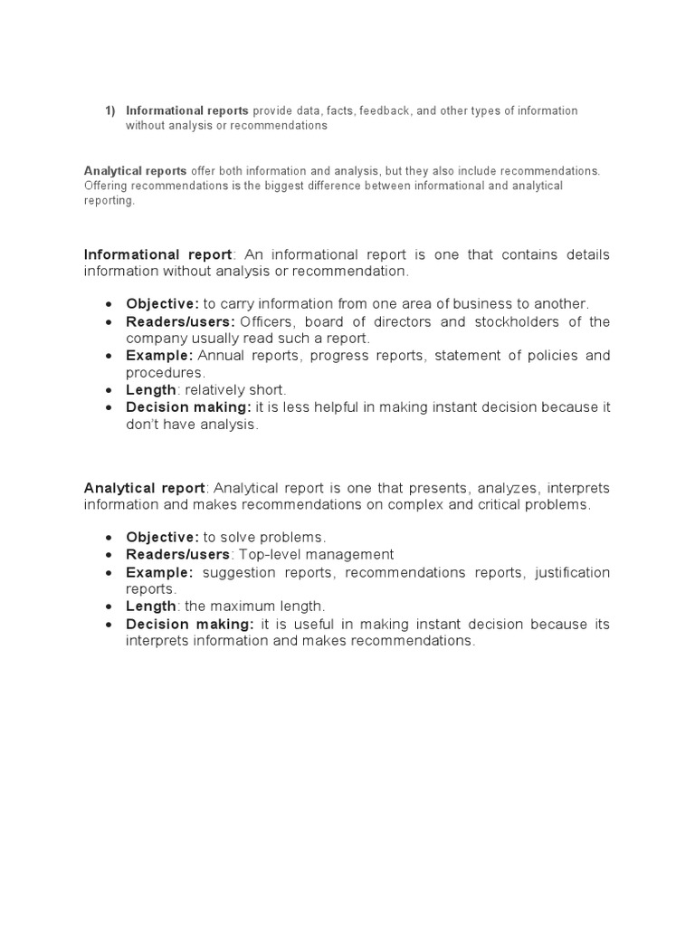 Informational Reports | PDF