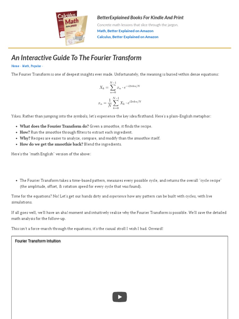 An Interactive Guide To The Fourier Transform | PDF | Sine Wave | Phase ...
