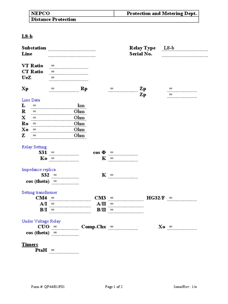 Line Data: Form #: QP44/01/F01 Page 1 of 2 Issue/Rev.: 1/a | PDF ...
