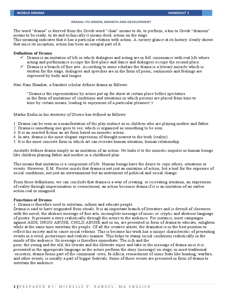 Origins of Drama | PDF | Tragedy | Theatre