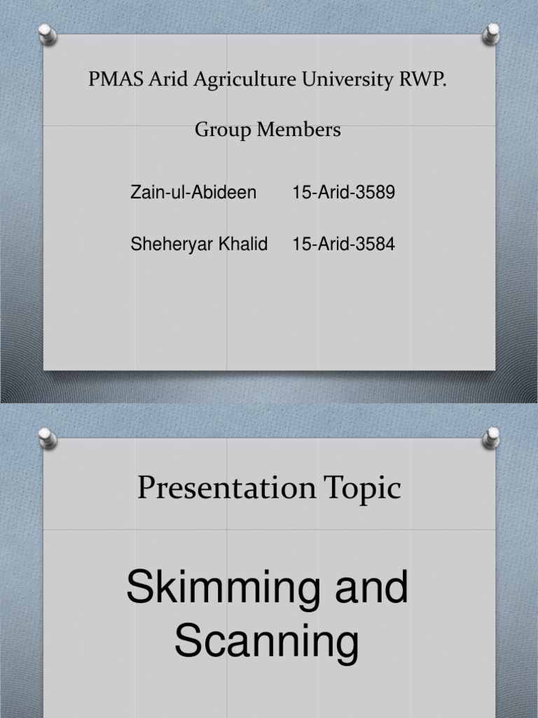 PMAS Arid Agriculture University RWP. Group Members: Zain-ul-Abideen 15-Arid-3589 | PDF | Speed ...