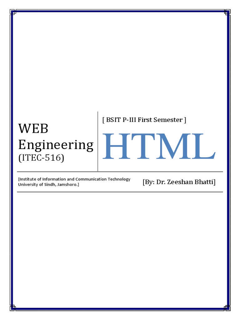 44 - Chapter 1 - HTML-4 Handouts - Zeeshan | PDF | Html Element | Html