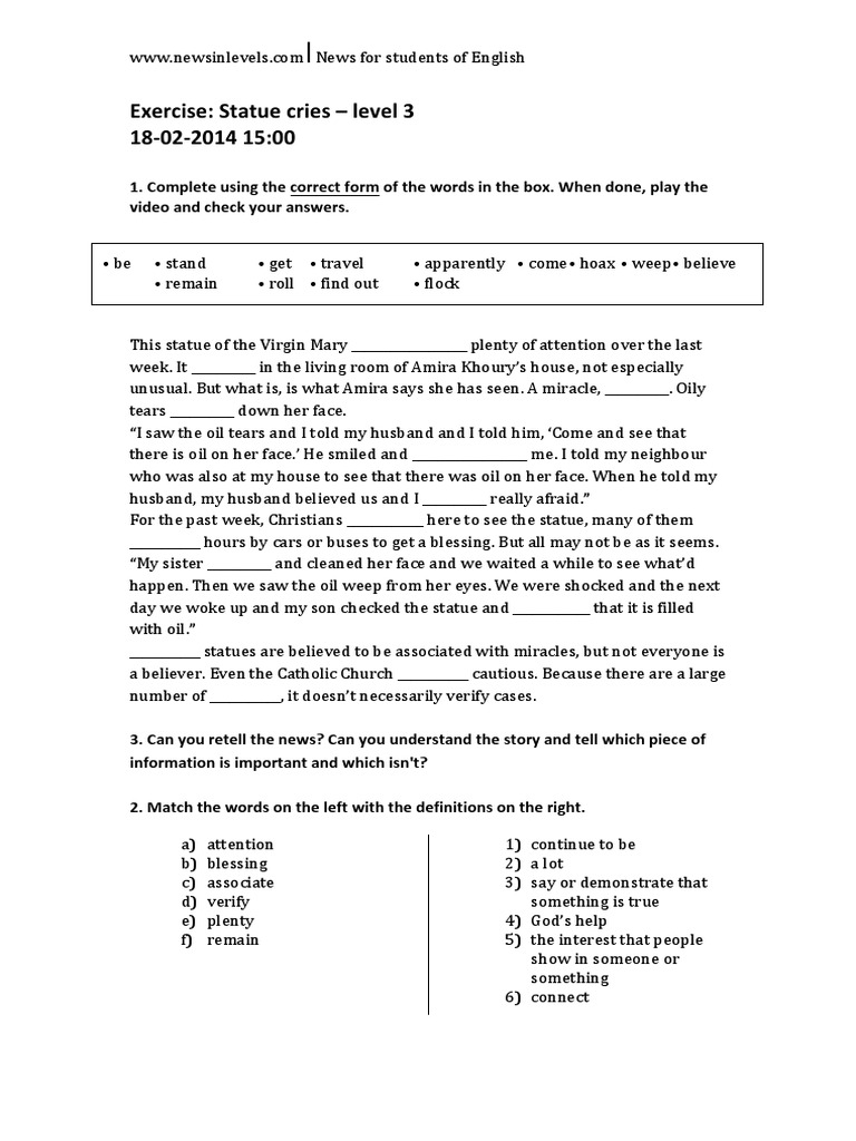 ExL3 - 180214-2 - Statue Cries | PDF