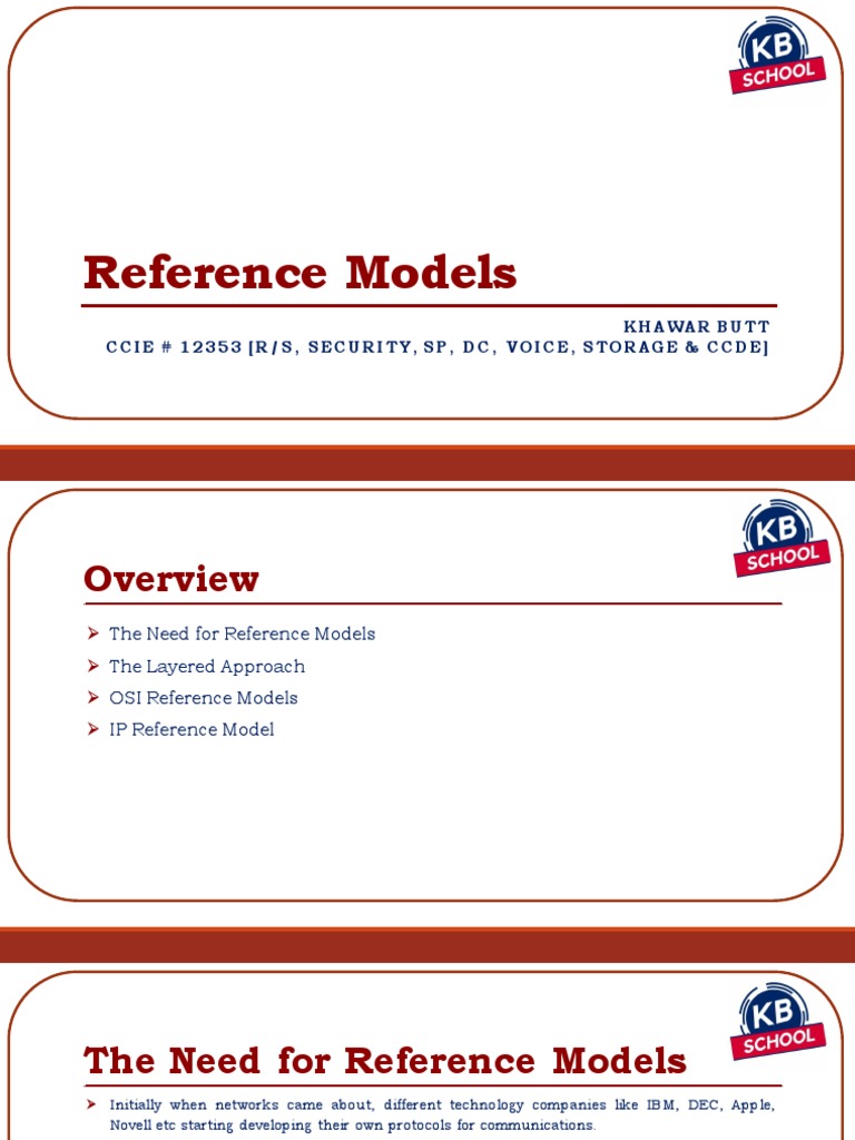1.1 13. Reference Models | PDF | Osi Model | Internet Protocols