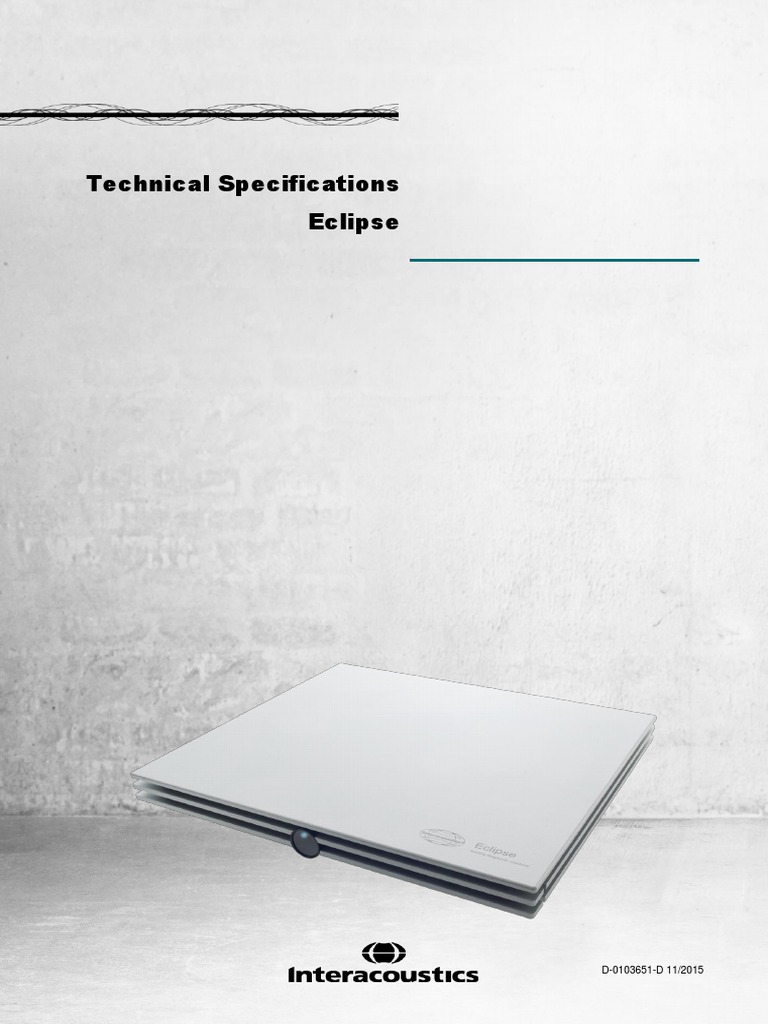 Interacoustics Technical Specifications Eclipse PDF | PDF | Electromagnetic Interference | Decibel