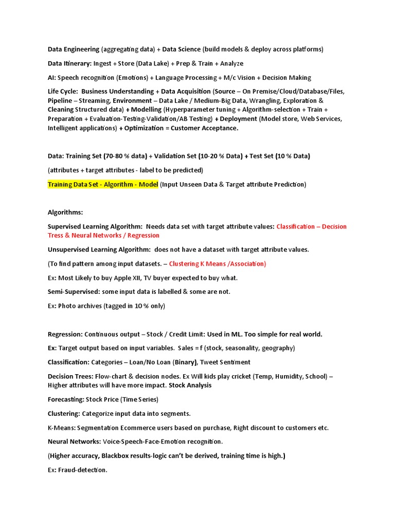 Classification - Decision Tress & Neural Networks / Regression | PDF ...