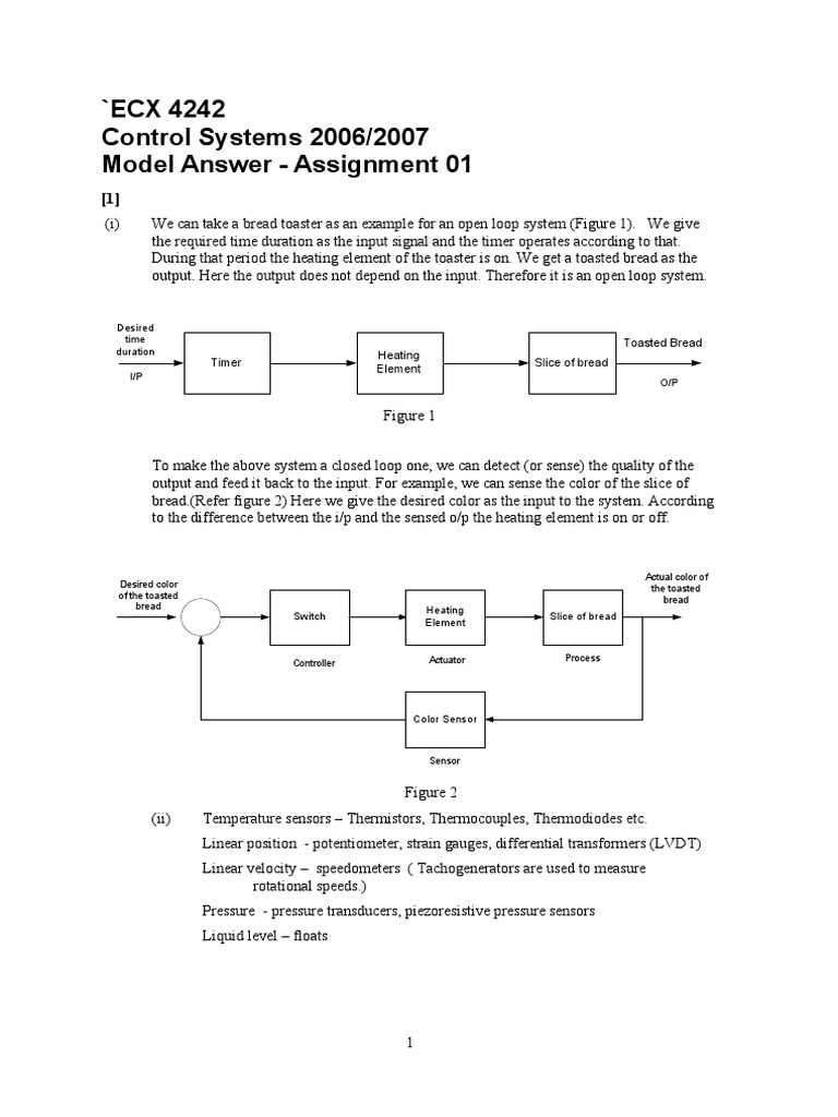Control Systems: Open and Closed Loop Analysis | PDF | Electrical ...
