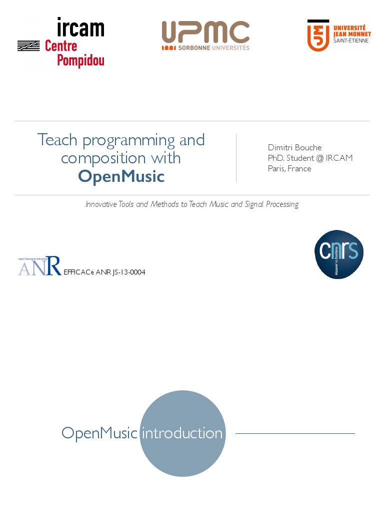 Teach Programming and Composition With: Openmusic | PDF | Object ...