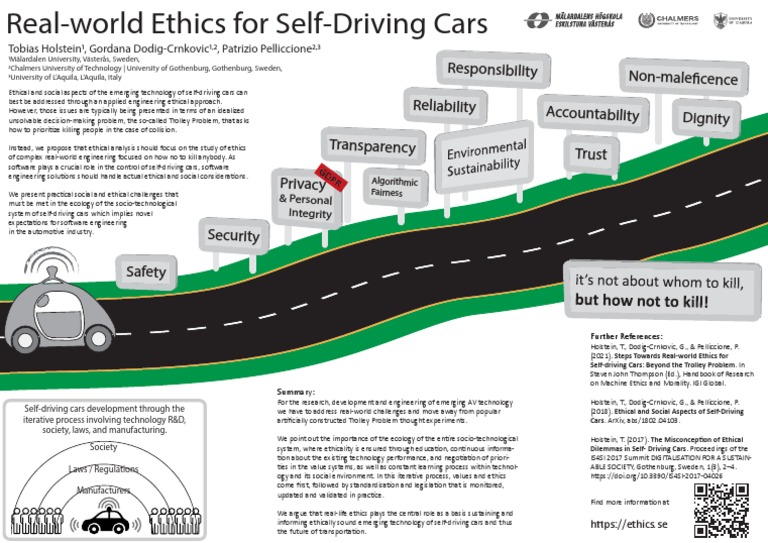 Real-World Ethics For Self-Driving Cars | Download Free PDF | Social ...