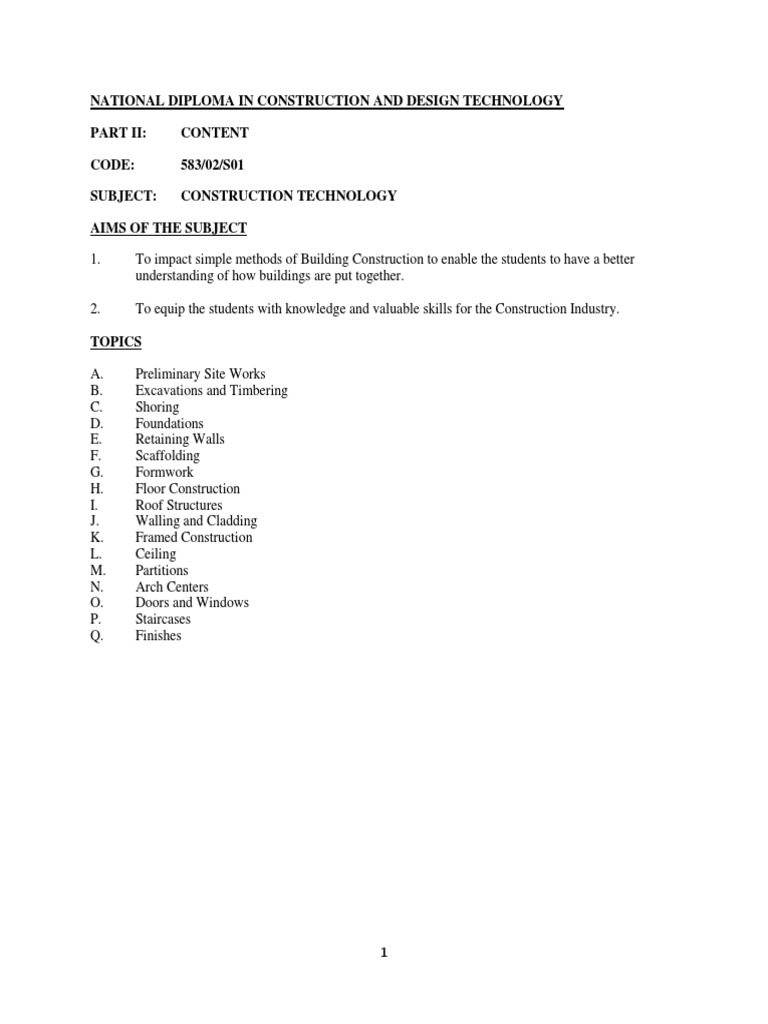 Construction Technology | PDF | Door | Roof