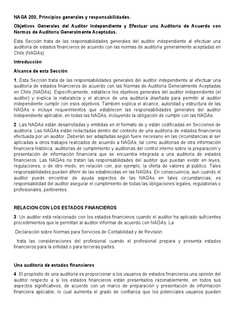 Naga 200 | PDF | Auditoría | normas internacionales de INFORMACION ...