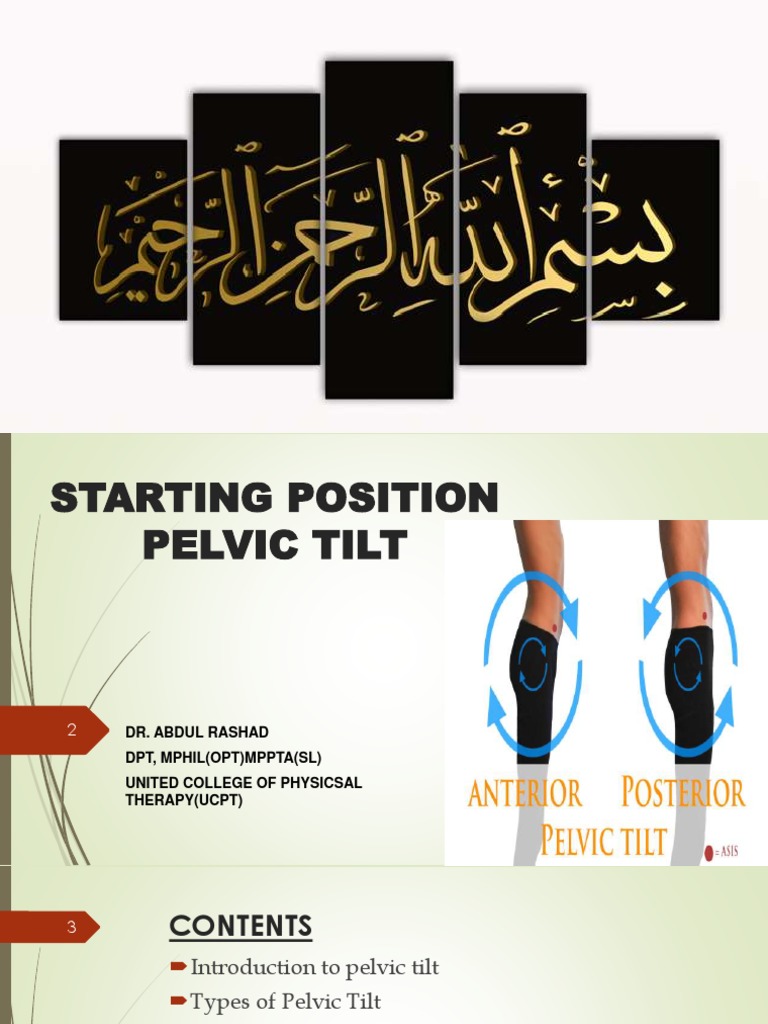 Lec 06.B. Starting Position - Pelvic Tilt | PDF | Pelvis | Anatomical ...