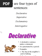 Types of Sentences in English Grammar Class 4 | PDF | Sentence ...