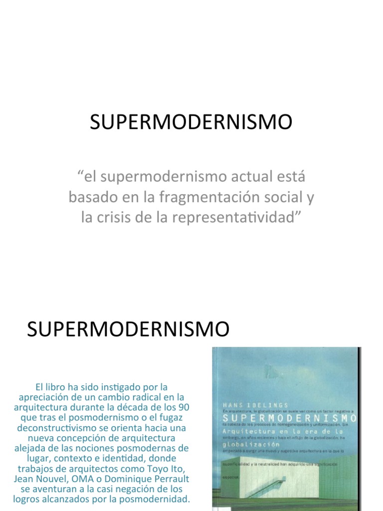 SUPERMODERNISMO | PDF | Lentes | Medios de arte