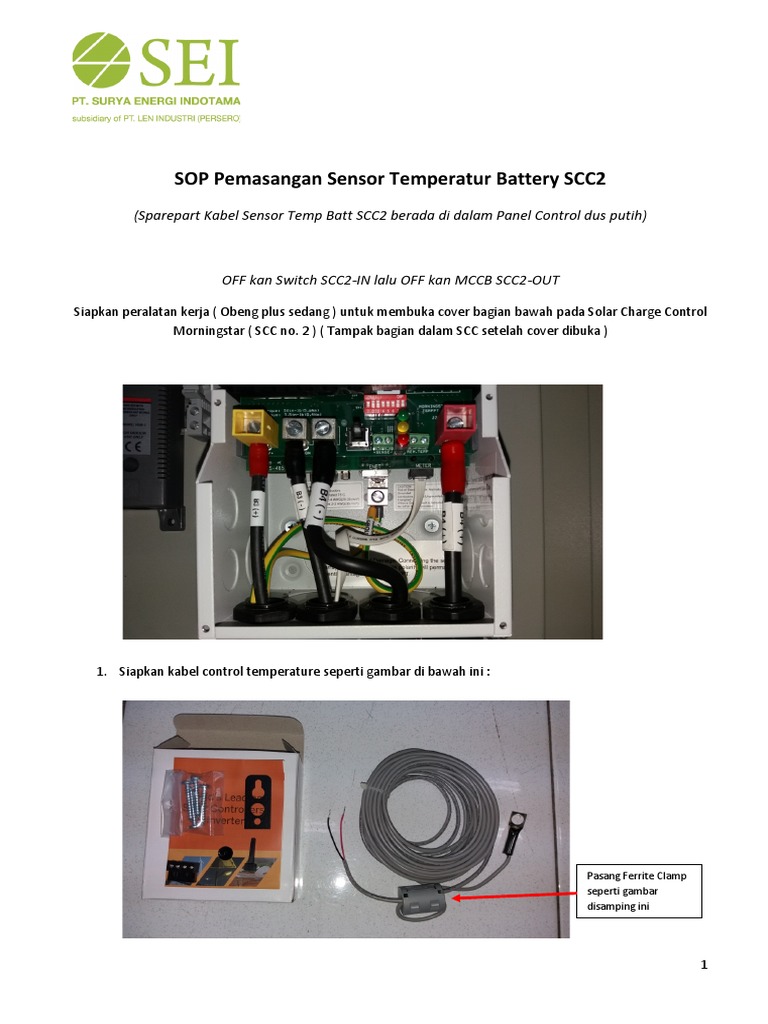 SOP Pemasangan Sensor Temperatur SCC2 | PDF