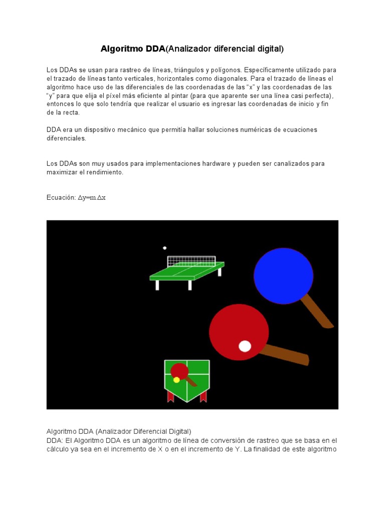 Algoritmo DDA para Trazado de Líneas | PDF | Enseñanza de matemática ...